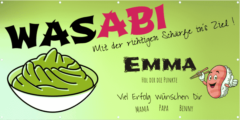 ABI Banner Vorlagen einfach schnell online gestalten