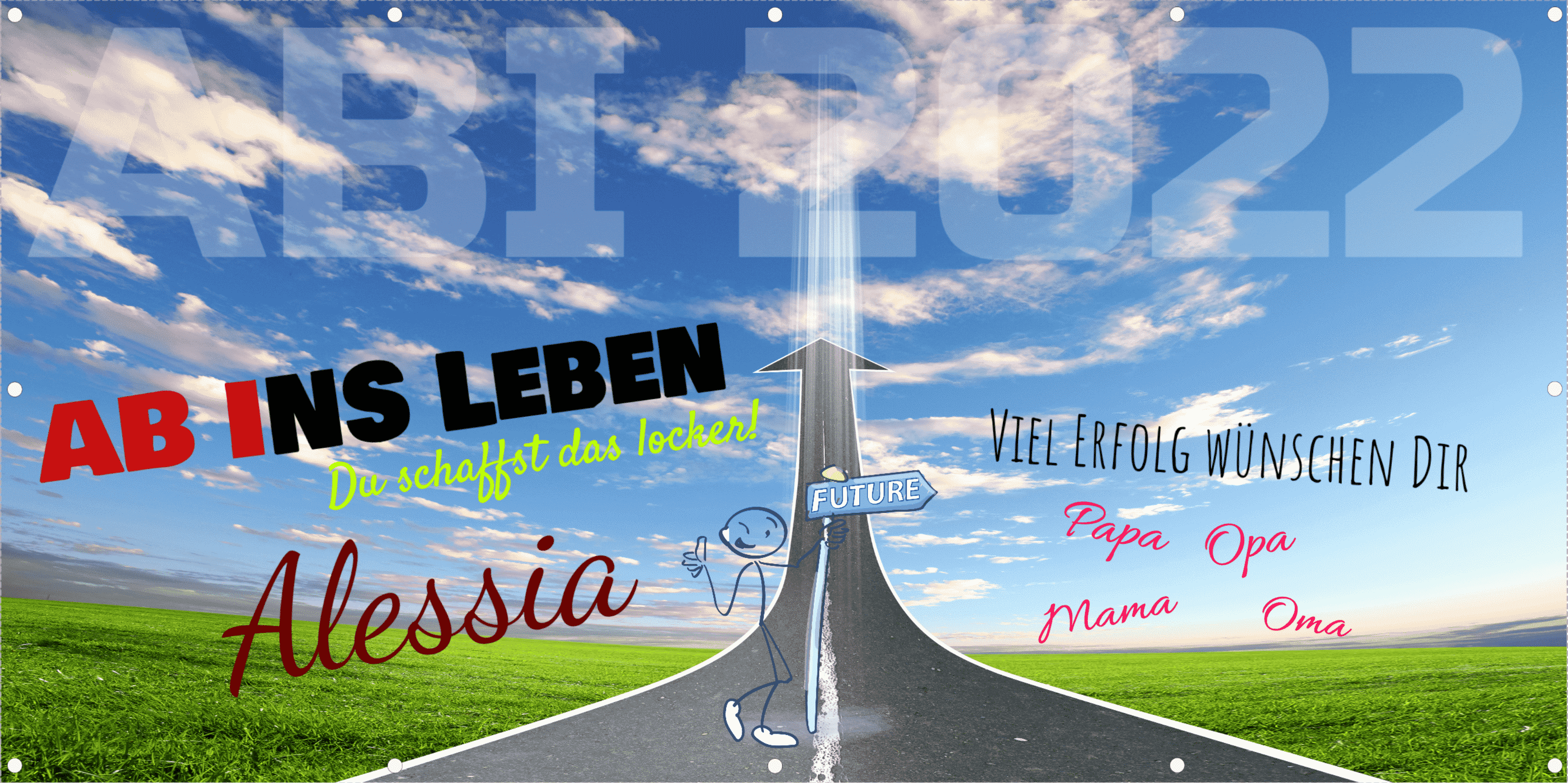 ABI Banner Vorlagen einfach schnell online gestalten