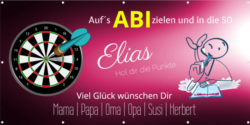 ABI Banner Vorlagen einfach schnell online gestalten