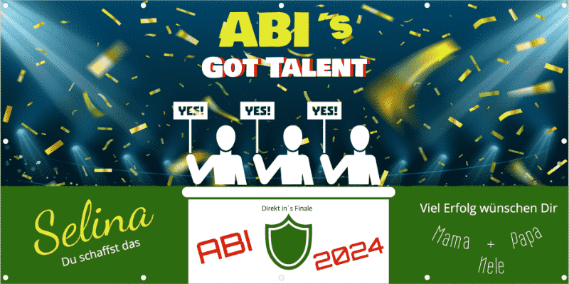 ABI Banner Vorlagen einfach schnell online gestalten
